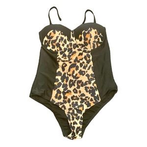 Swim | One Piece Leopard Print Swimsuit Nwot | Poshmark